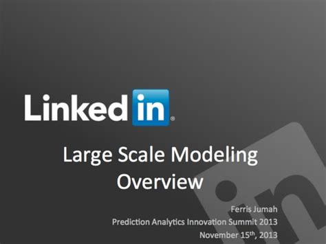 large scale modeling overview ppt