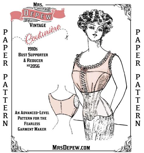 1908 Vintage May Manton Sewing Pattern Lingerie 1900s 1910s Bust