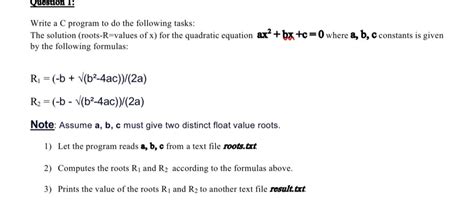 Solved Question 1write A C Program To Do The Following
