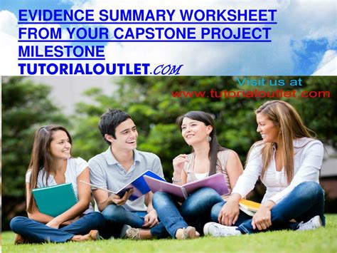 Ppt Evidence Summary Worksheet From Your Capstone Project Milestone