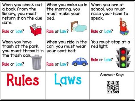 Rules Or Laws Activity How To YouTube