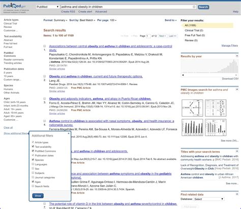 Searching Using Filters In Pubmed Science Without Sense Double Nonsense