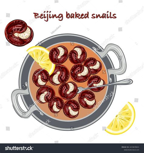 Vietnamese Cuisine Snails Lemons Stock Vector Royalty Free 2233678411