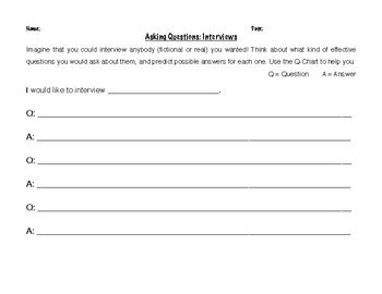 Printable Q Chart Activity Worksheet FREEBIE By Ms Guan TpT