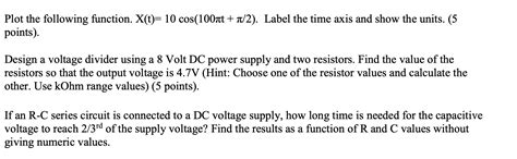 Solved Plot the following function X t cos πt π Chegg