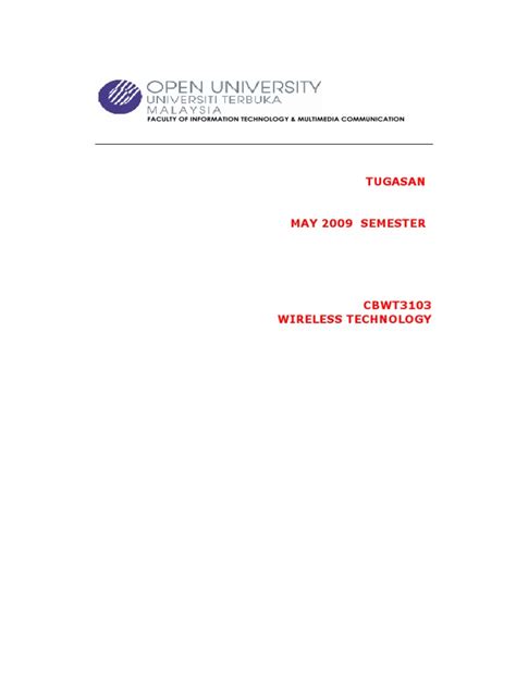 Assignment Wireless Technology Pdf Internet Protocols Internet