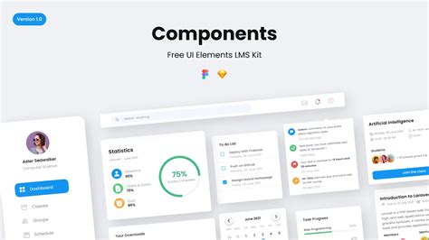 Ui Elements Learning Management System Lms Free Figma Template