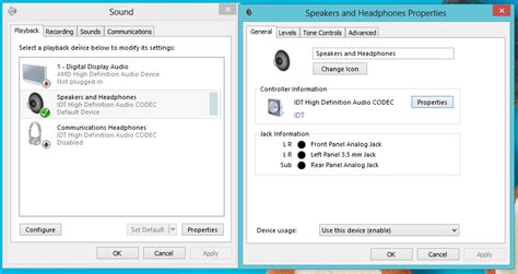 External Speakers Panned To The Left And No Spdif Output Displays In The Playbacksound