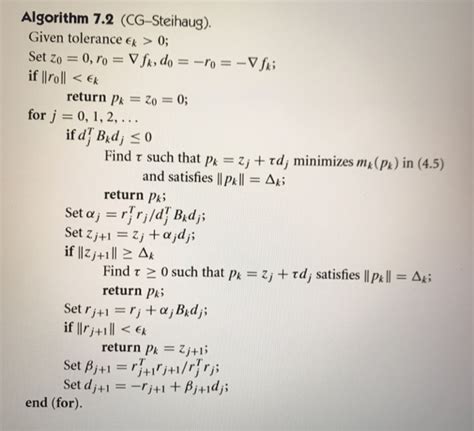 43 Program The Trust Region Method Based On