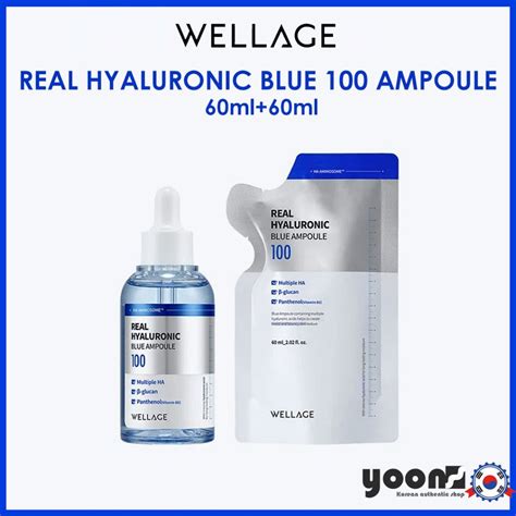 準備發貨 Wellage Real Hyaluronic Blue 100 Ampoule 60ml 11 蝦皮購物