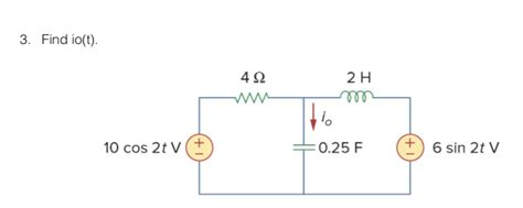 Solved 3 Find Io T Chegg Com