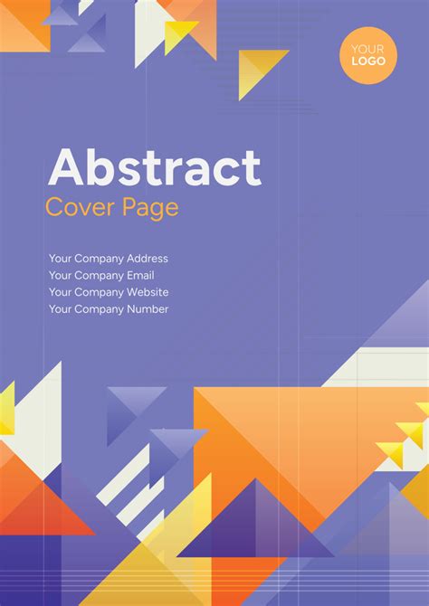 Free Abstract Heading Cover Page Template To Edit Online