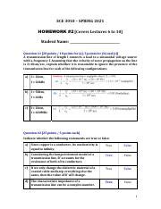 ECE AU Homework Solutions Pdf ECE SPRING HOMEWORK Covers Lectures To