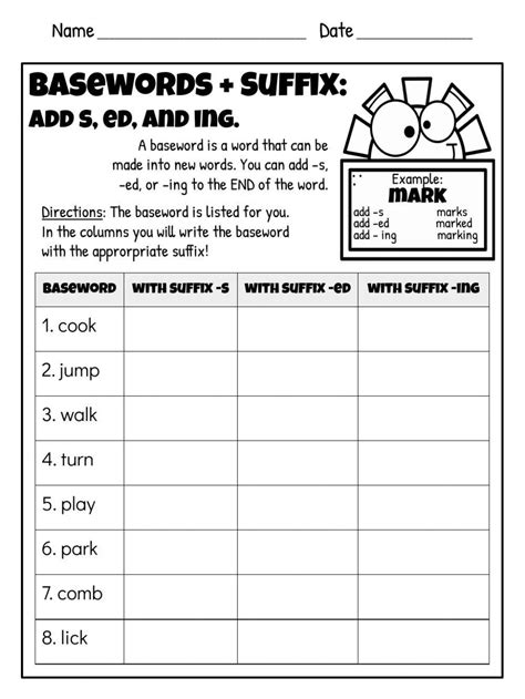 Suffix S Ed Ing Worksheet Worksheet Live Worksheets Worksheets Library