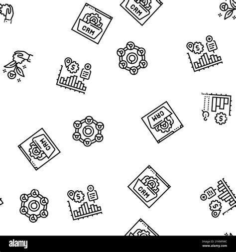 Business Process Efficiency Seamless Pattern Vector Stock Vector Image And Art Alamy