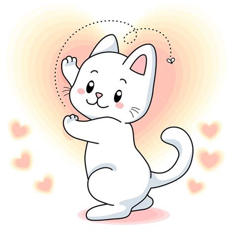 بچه گربه خاکستری ناز که روی بادکنک قلب پرواز می کند 1595235