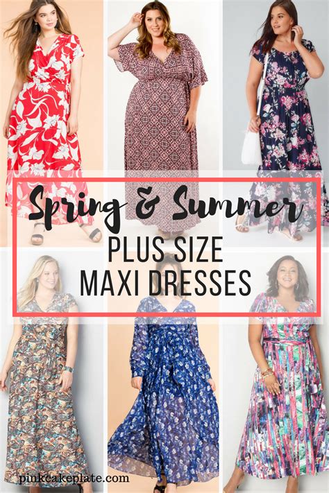 Plus Size Maxi Dresses For Spring And Summer Pink Cake Plate