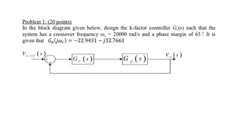 Solved Problem Points In The Block Diagram Given Chegg
