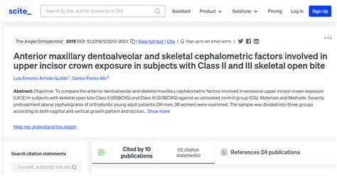 Anterior Maxillary Dentoalveolar And Skeletal Cephalometric Factors Involved In Upper Incisor