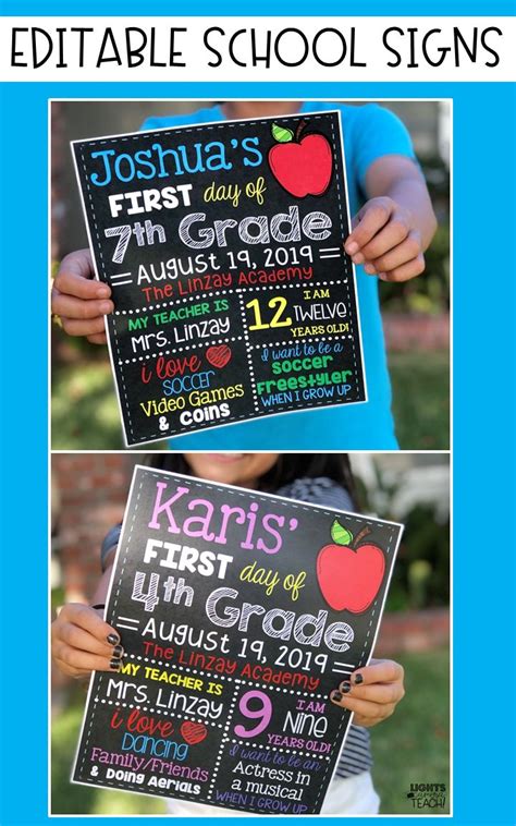 First Day Of School Sign Back To School Sign {editable} School