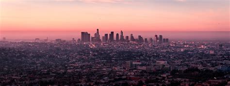 Los Angeles Skyline Sunset Wallpaper