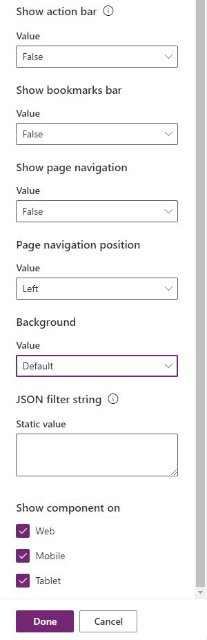 powerbi embedding a report to a form