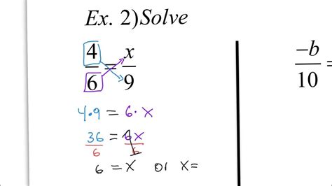 Algebra 1 Solving Proportions Youtube