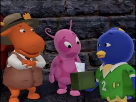 Soccer Monster Pablo Was Giving Uniqua A Tissue Because She Sneezed