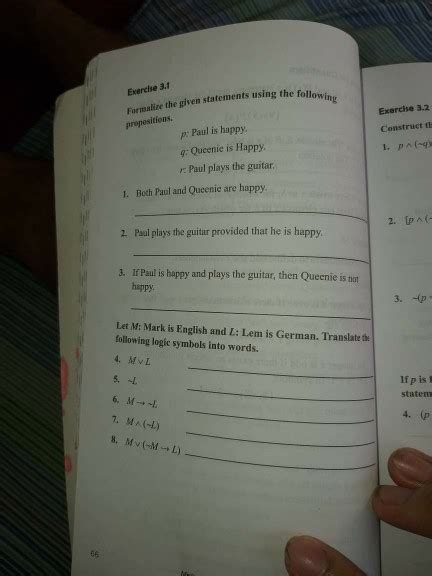 Solved Formalize The Given Statements Using The Following