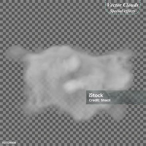 투명 특수 효과는 안개 또는 연기와 함께 눈에 띈다 흰색 구름 벡터 안개 또는 스모그 가루로 빻은에 대한 스톡 벡터 아트 및