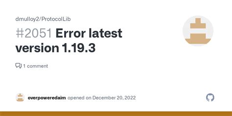 Error Latest Version 1193 · Issue 2051 · Dmulloy2protocollib · Github