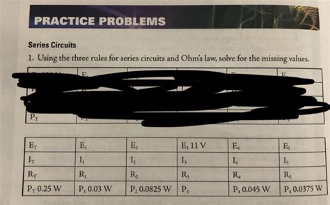 solved practice problems series circuits 1 using the three