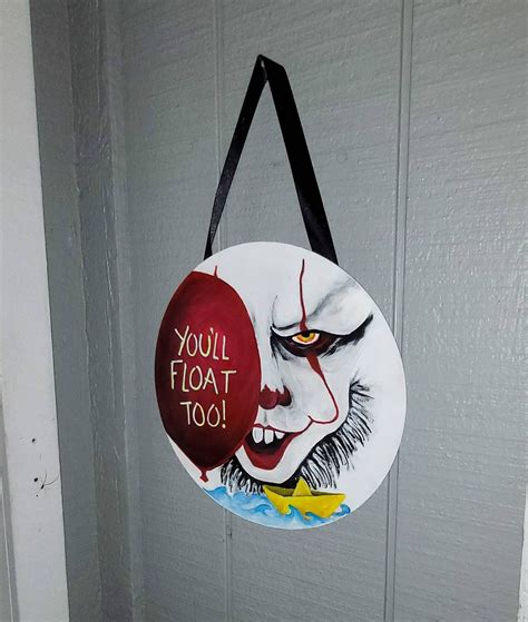 PENNYWISE IT You Ll Float Too Halloween Blacklight Glow Etsy
