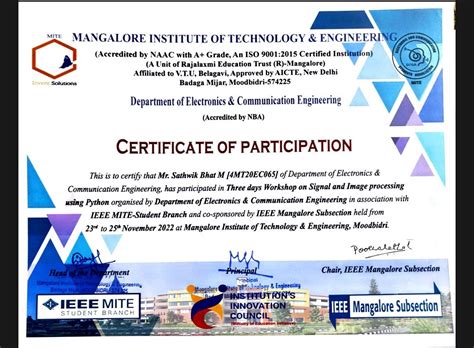 Sathwik Bhat M On Linkedin Ieee Python Imageprocessing Mite