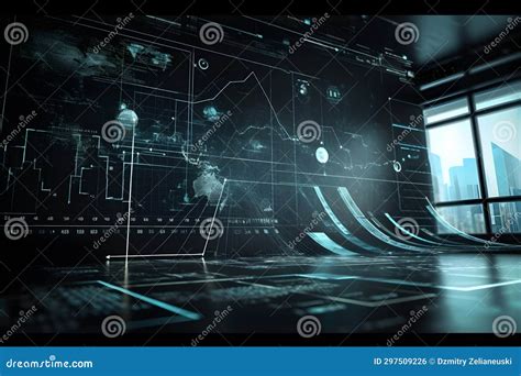 Abstract Technology Background With Indicators Generative Ai Stock