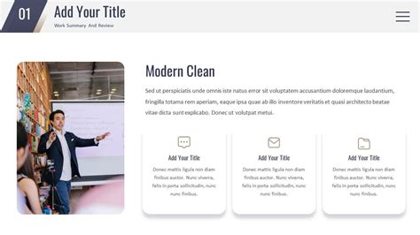Minimal Work Summary Powerpoint Template Etsy