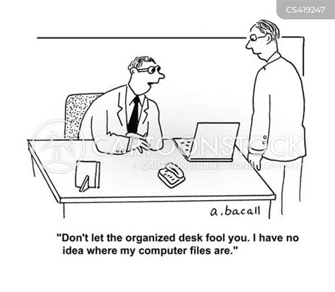Tidy Desk Cartoons And Comics Funny Pictures From CartoonStock