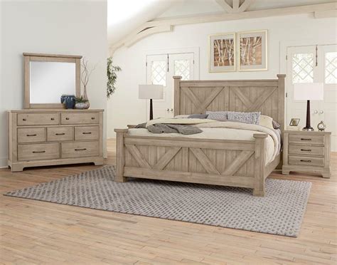 Cool Rustic X Panel Bedroom Set In Clear Maple By Artisan And Post