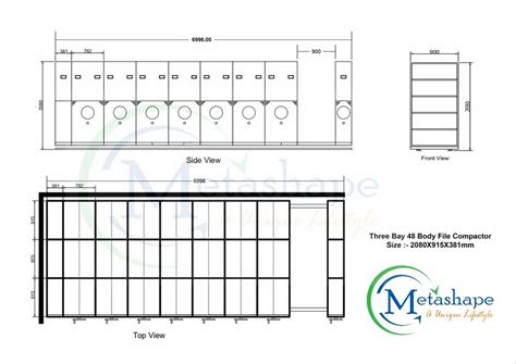 7ft Knock Down Mobile Compactor Storage 3ft Storage Capacity 51