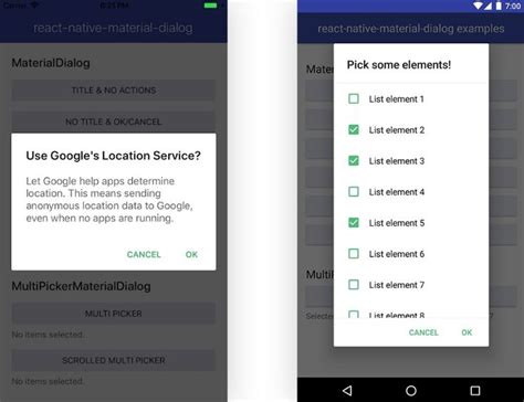 React Native Material Dialog Social Network Development React Native