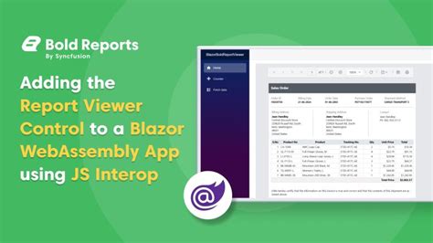 Adding The Report Viewer Control To A Blazor Webassembly App Using Js