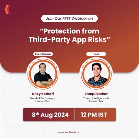 If You Use Third Party Apps And Are Unaware Of The Associated Risks Then This Webinar Will Be