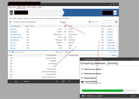 Sql Data Compare Looking At Unmapped Tables Support