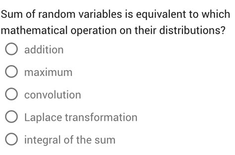 Solved Observed Outcome Is Typically A Sum Of Many Random Chegg