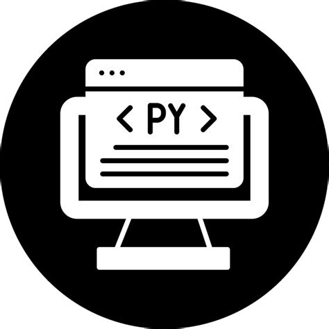 Python Programming Language Glyph Circle Inverted 65814281 Vector Art At Vecteezy