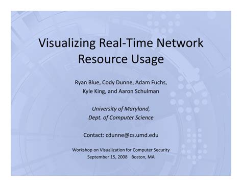 PPT Visualizing Real Time Network Resource Usage Ryan Blue Cody