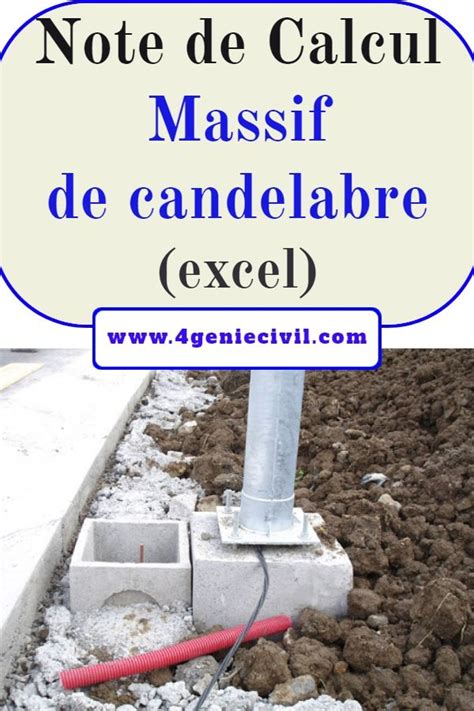 Note De Calcul De Massif De Candelabre Feuille Excel Artofit