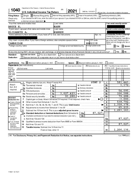 Fillable Online 2021 Form 1040 Fax Email Print Pdffiller