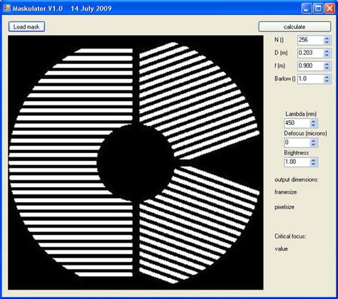 Simulate Any Diffraction Mask By Yourselves Major And Minor Planetary Imaging Cloudy Nights