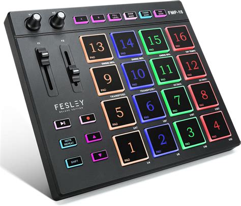 Fesley Midi Pad Beat Maker Usb Midi Keyboard Controller With 16 Drum Pads For